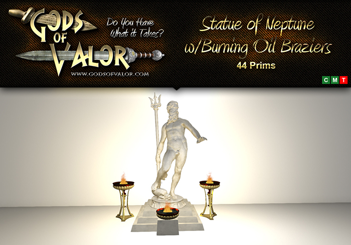 Second Life Marketplace - Gods of Valor - Statue Of Neptune
