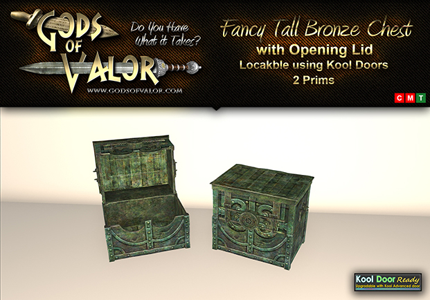 Second Life Marketplace - Gods of Valor - Fancy Tall Bronze Chest