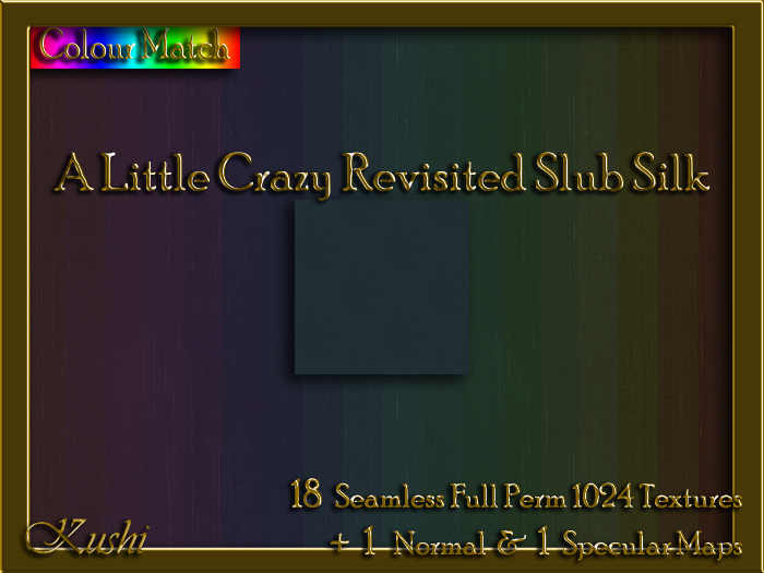 Second Life Marketplace - A Little Crazy Revisited Slub Silk Solids ...
