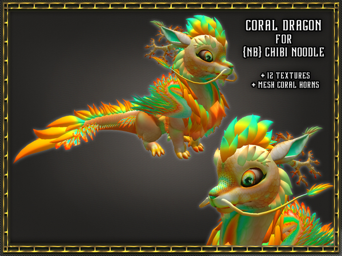 Second Life Marketplace - Coral Dragon - {NB} Chibi Noodle Mod