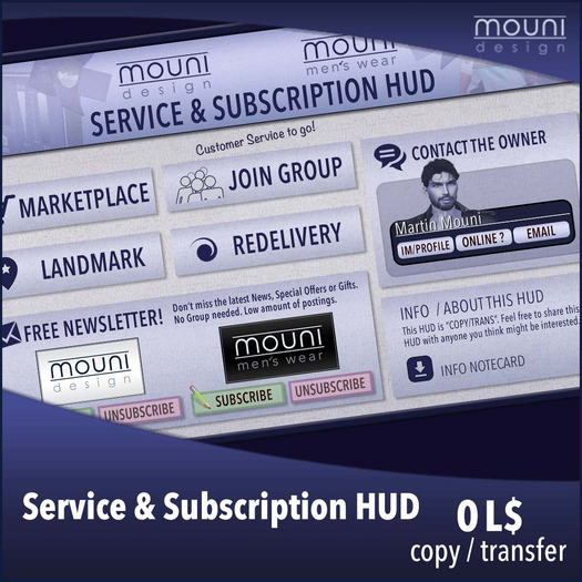 Second Life Marketplace - -mouni- Service & Subscription HUD [BOX/HUD]