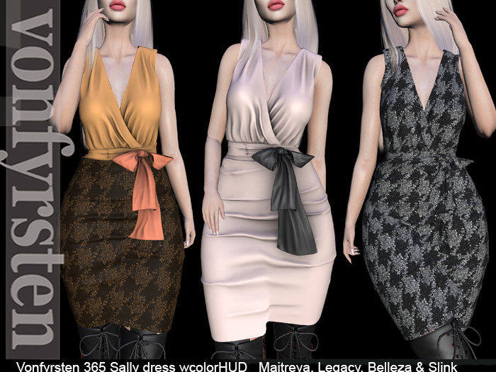 Second Life Marketplace - Vonfyrsten 365 Sally dress Mesh Maitreya ...