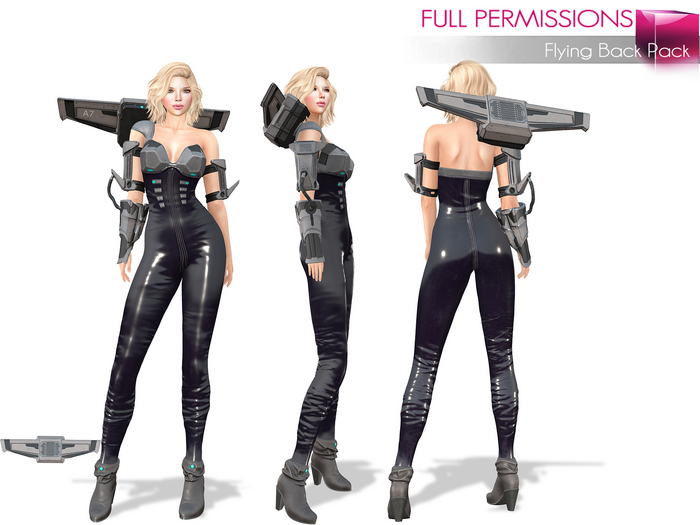 Second Life Marketplace - Full Perm Non-rigged Mesh Flying Wings Sci-fi ...