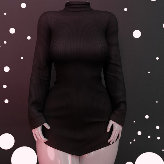 Second Life Marketplace - Palette - Arya Dress [Black]