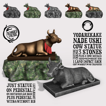 Second Life Marketplace - Schadenfreude Nade Ushi Cow Statue Uberpack