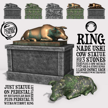 Second Life Marketplace - Schadenfreude Nade Ushi Cow Statue Uberpack