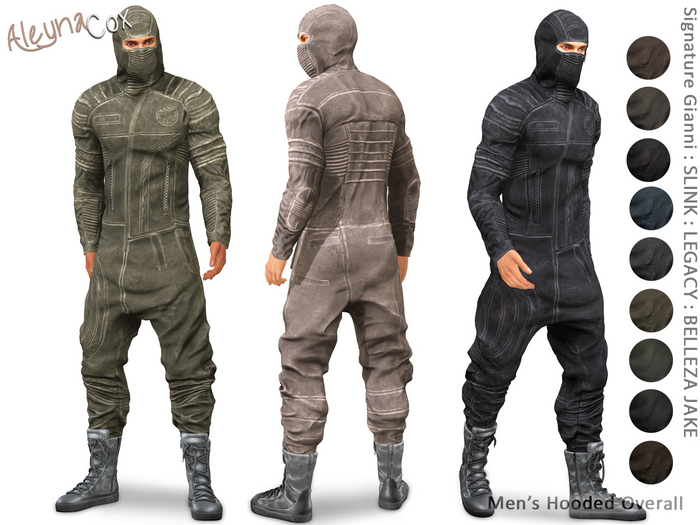 Second Life Marketplace - [ALEYNACOX] - MEN'S HOODED OVERALL Belleza ...