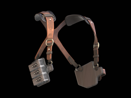 Second Life Marketplace - DemiHeart! Detective Pistol Harness for kemono