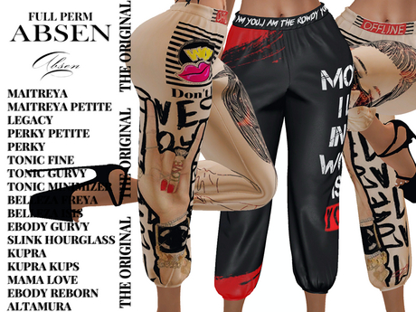 Second Life Marketplace - 3834 **ABSEN** F-1058 PANTS FULL PERM