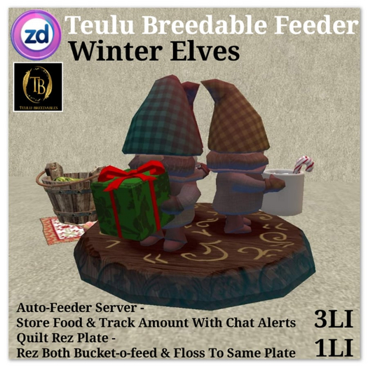 Second Life Marketplace - *ZD* Teulu Breedables Feeder - Winter Elves