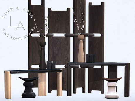 Second Life Marketplace - Loft & Aria - Ledger Console Low Table - Ash