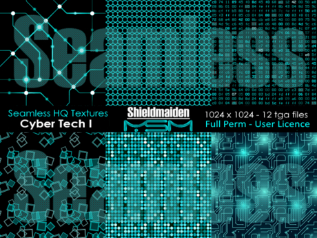 Second Life Marketplace - MSM Cyber Tech II – 12 Seamless Full Perm ...