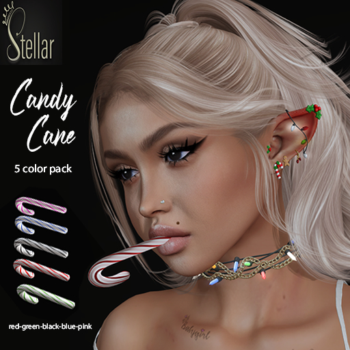 Second Life Marketplace - [Stellar] Candy Cane 5 pack (for your mouth)