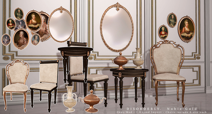 Second Life Marketplace - DISORDERLY. / Noble Gold / FATPACK