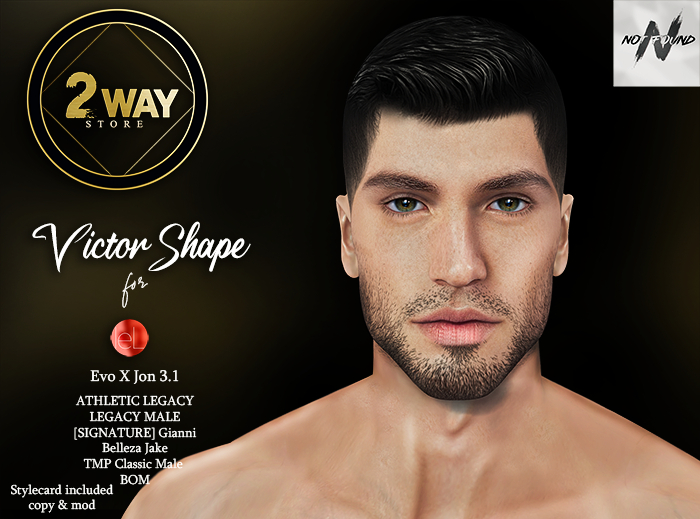 Second Life Marketplace - 2way - Victor Shape for Lelutka Evo X JON ...