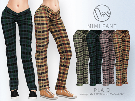 Second Life Marketplace - neve pant - mimi plaid