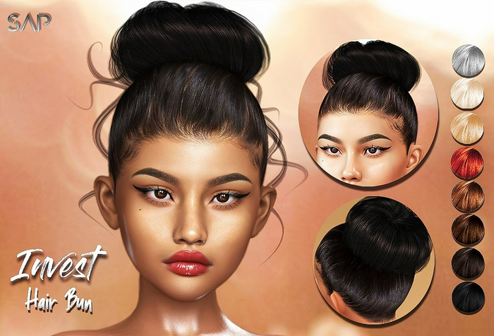 Second Life Marketplace - Sap ~ {Invest} Hair Bun .demo
