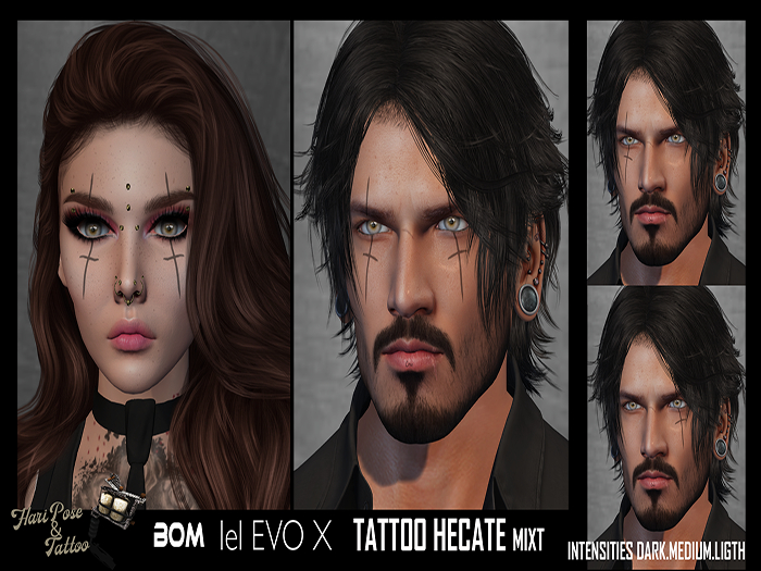 Second Life Marketplace - HARI TATTOO TATTOO HECATE EVO X BOM