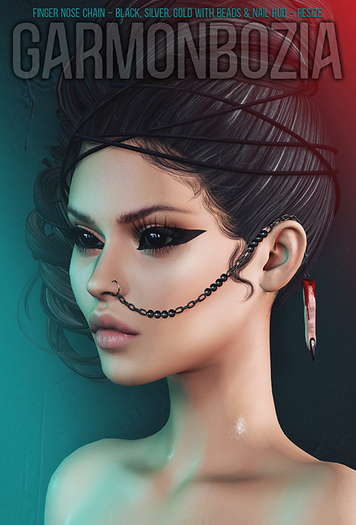 Second Life Marketplace - Garmonbozia ::: Finger nose chain SILVER pack