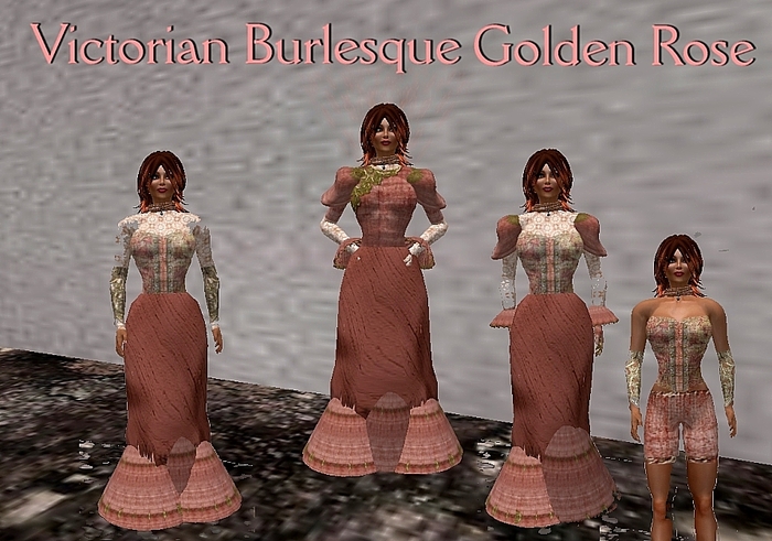 Second Life Marketplace - Victorian Burlesque Golden Rose