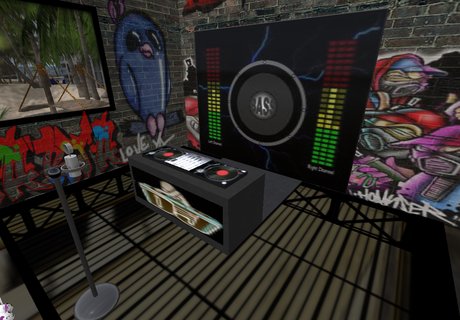 Second Life Marketplace - DJ BOOTH CLUB + animated gif FULL PERM
