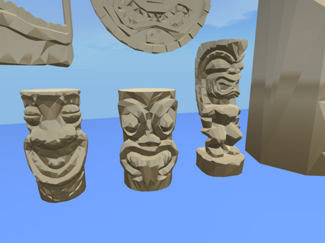 Second Life Marketplace - 14 Tiki idols and masks - Full perm