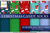 Second Life Marketplace - Christmas Candy Socks Matchup Kit 10 Seamless ...