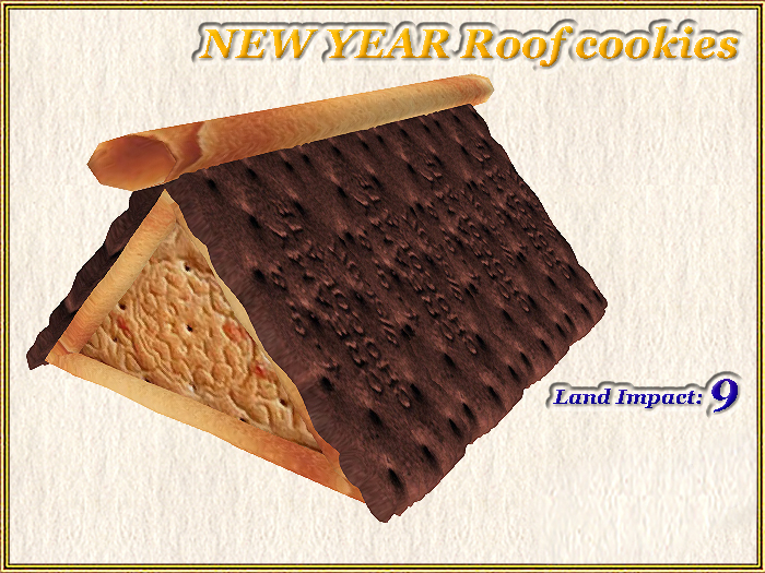 Second Life Marketplace - NEW YEAR - Roof cookies (9 LI) (Full perm)