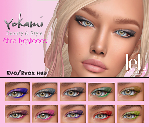 Second Life Marketplace - Yokami~Shine Eyeshadows Evo/evox Lelutka