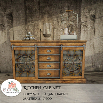 Second Life Marketplace - Bloom! - Kitchen Cabinet (ADD)