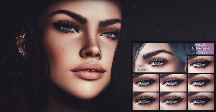 Second Life Marketplace - .AsukaStore. Eyelashes & Eyeliner Set 2 *HUD ...