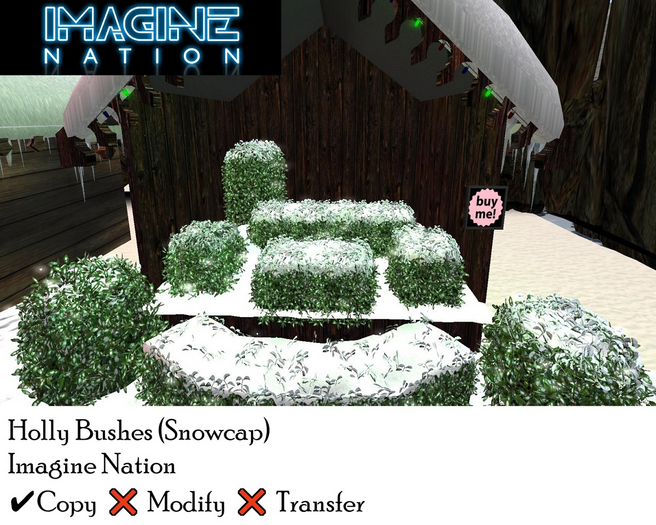 Second Life Marketplace - Holly Bush Snowcap