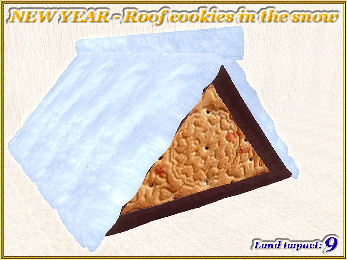 Second Life Marketplace - NEW YEAR - Roof cookies in the snow (9 LI ...