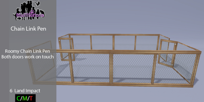 Second Life Marketplace - *M* chain link pen (wear to unpack)