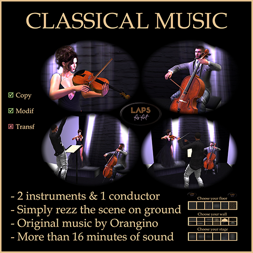 Second Life Marketplace - Classical Music : Violin, Cello, Conductor ...