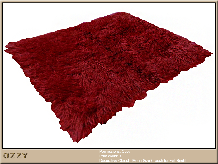 Second Life Marketplace - *$OZZY$*Fluffy Red Rug