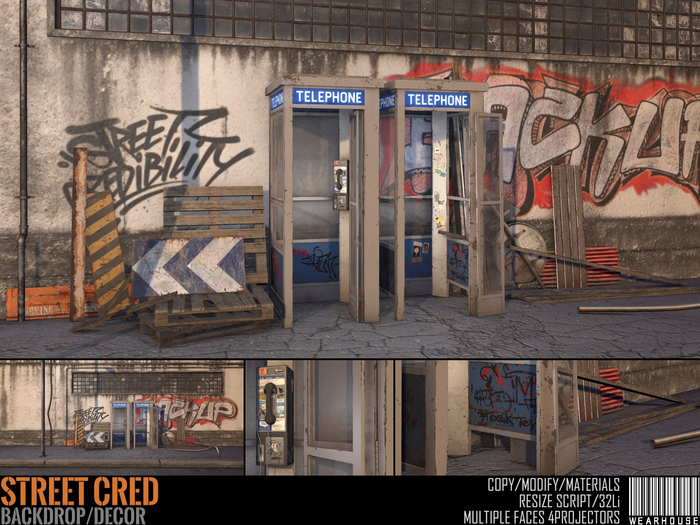 Second Life Marketplace - WeArH0uSE [street cred] Backdrop