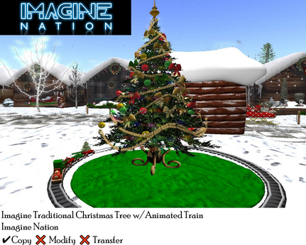 Second Life Marketplace - Imagine Traditional Christmas Tree w/Resize ...