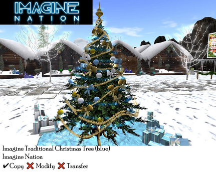 Second Life Marketplace - Imagine Traditional Christmas Tree w/Resize ...