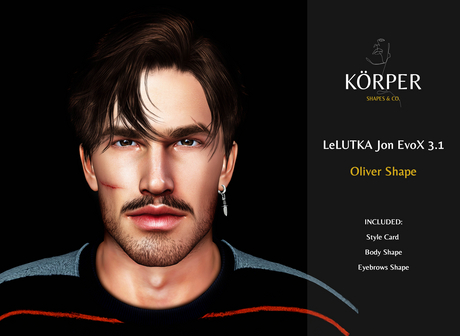 Second Life Marketplace - Korper - Oliver Shape (Lelutka JON head)