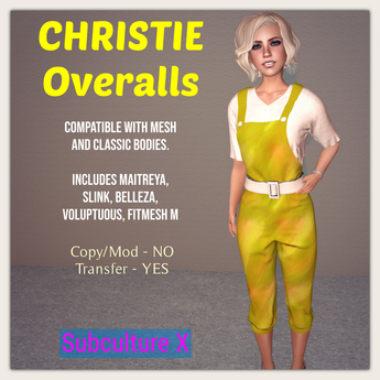 Second Life Marketplace - SUBCULTURE X - Christie Overalls