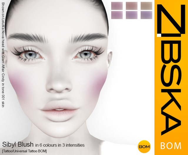 Second Life Marketplace - Zibska [50% Off] Bom Pack ~ Sibyl Blush in 6 ...