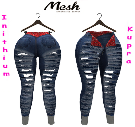 Second Life Marketplace - Destruction Unzipped Jeans V4 (Kupra)