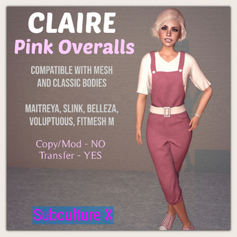 Second Life Marketplace - SUBCULTURE X - Overalls Fatpack