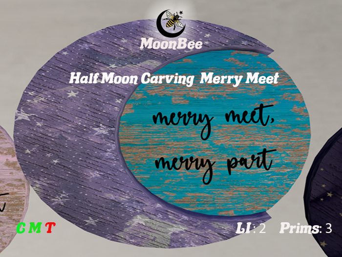 Second Life Marketplace - :MoonBee: :MoonBee: Half Moon Carving: Merry Meet