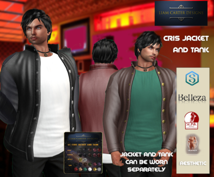 Second Life Marketplace - LC Cris Jacket and Tank DEMOS unpack HUD (add me)