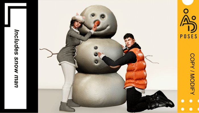 Second Life Marketplace - *AD POSES* Couple Pose - Christmas Snow Man