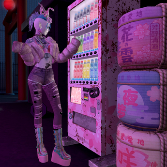 Second Life Marketplace - Schadenfreude Ramune Sakura Vending Machine