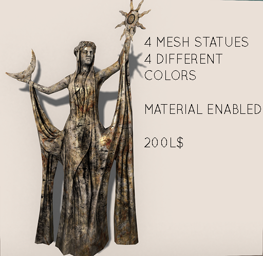 Second Life Marketplace - 4 temple statues