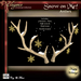 Second Life Marketplace - C&F "Snow on Me" Antlers w Gold Snowflakes ...